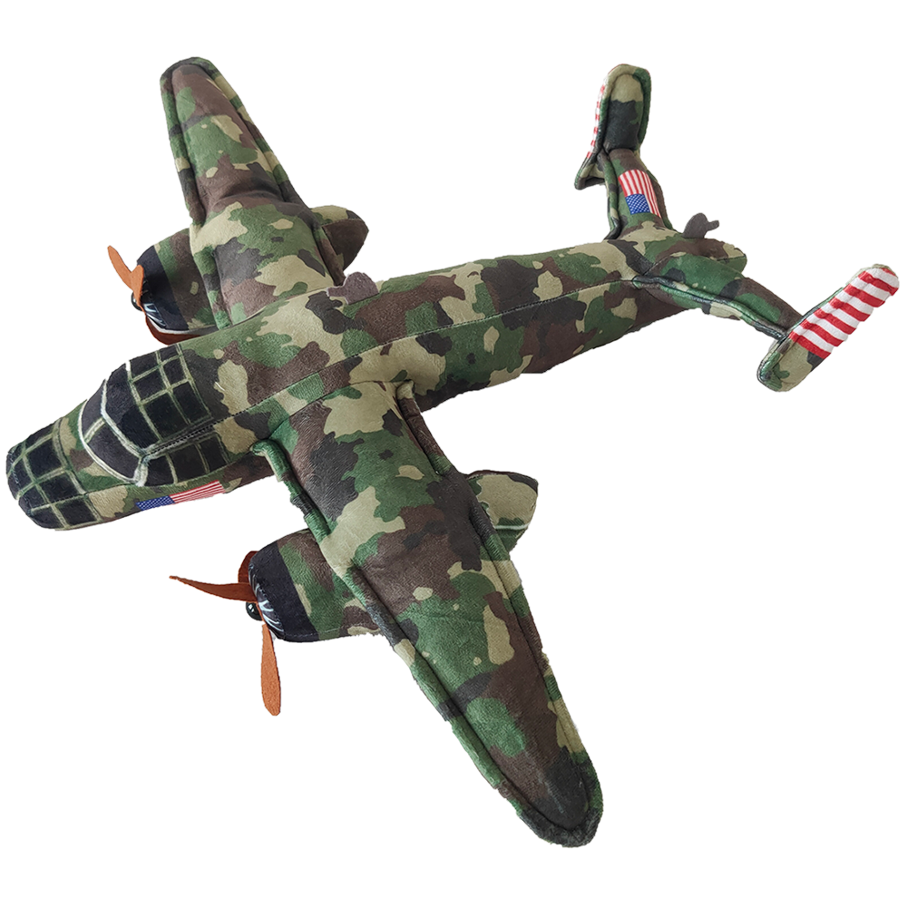 B25 Bomber Plane Plush Stuffed Toy Military WW2 Airplane – Texas Toy ...
