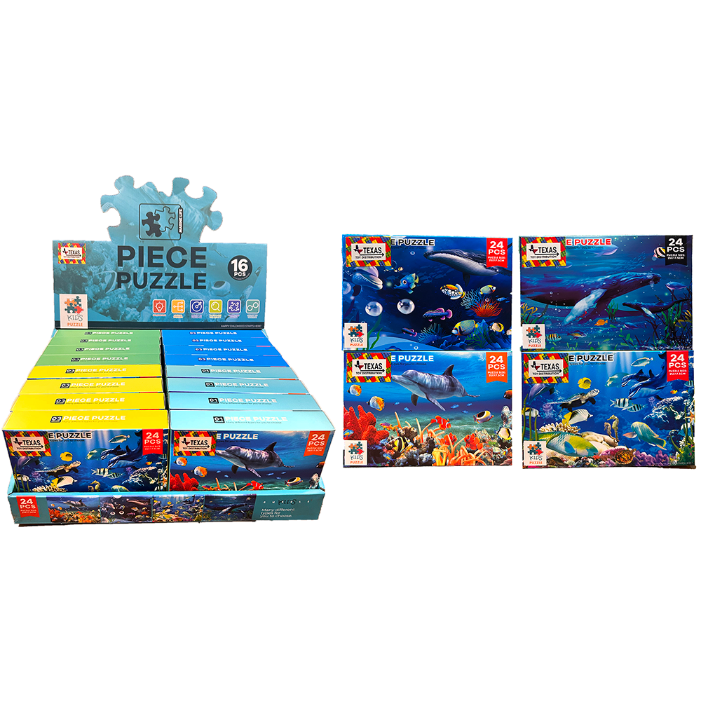 Underwater Puzzle Display Set of 16, Assort x4 Ocean Puzzles – Texas ...