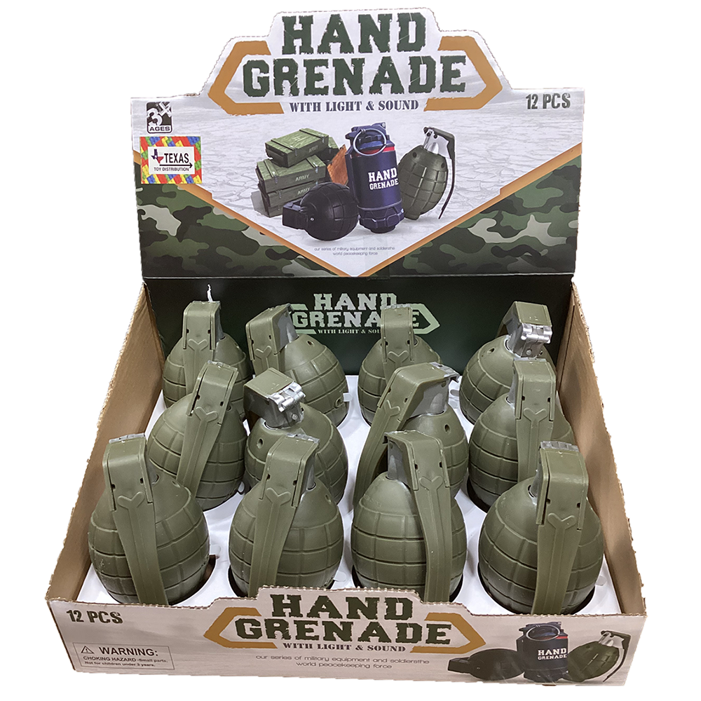 Hand Grenade Military Toy Display of x12 Units – Texas Toy Distribution