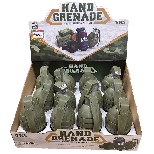 Hand Grenade Military Toy Display of x12 Units – Texas Toy Distribution
