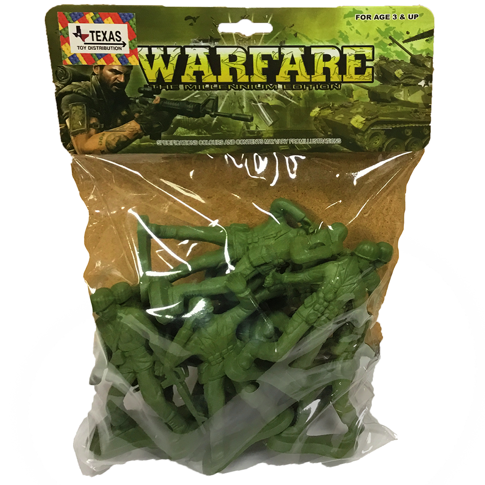 Military Figurines 4" Tall Army Green Soldiers in Peggable Bag – Texas ...