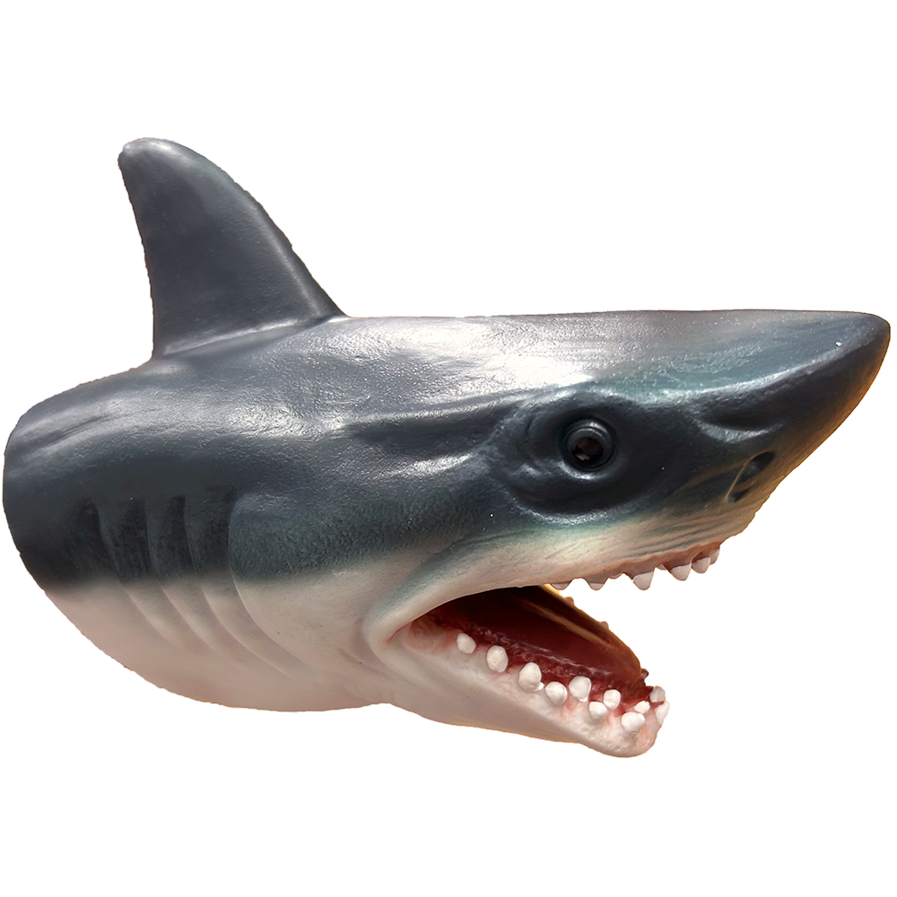 Shark Head 7" Ocean Animal Rubber Hand Puppet – Texas Toy Distribution