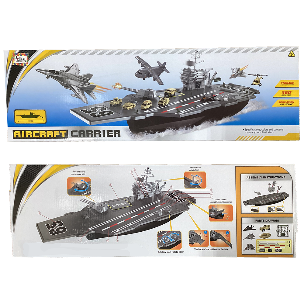 Aircraft Carrier Toy Vehicle Play Set, Includes Vehicles – Texas Toy ...