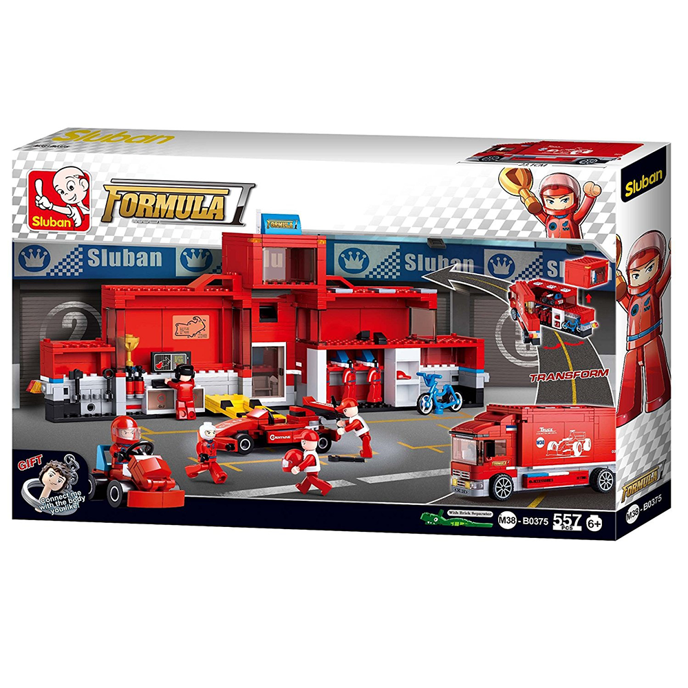 F1 Racing Car Station Building Brick Kit (557 PCS) – Texas Toy Distribution