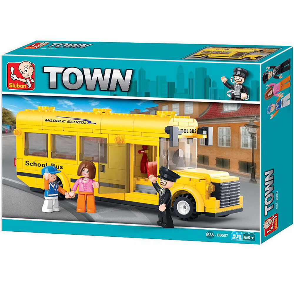 Small School Bus Building Brick Kit (219 pcs) – Texas Toy Distribution