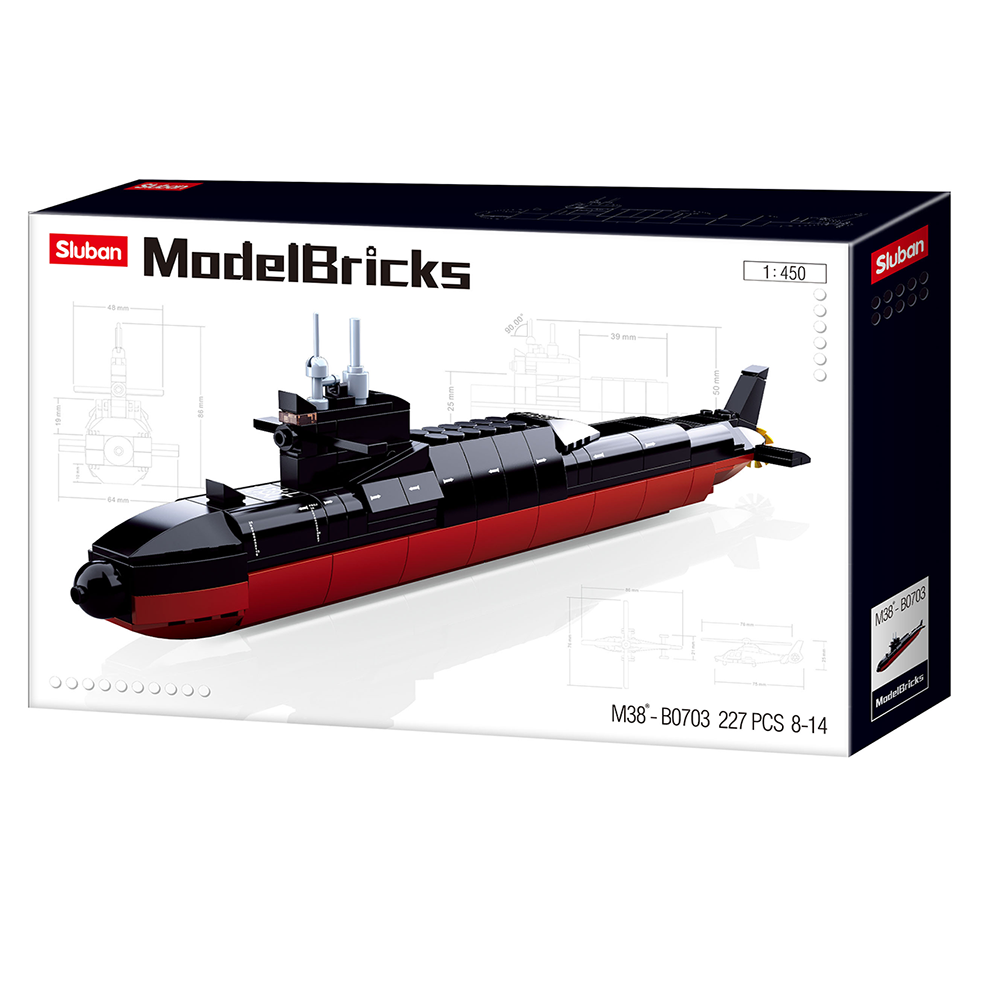 Model Bricks Strategic Submarine Building Bricks (269 Pcs) – Texas Toy ...