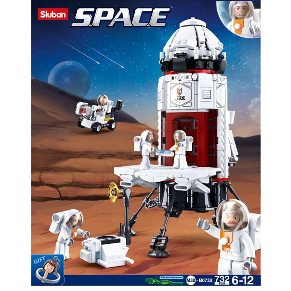 Space Rocket Base Building Brick Kit (733 Pcs) – Texas Toy Distribution