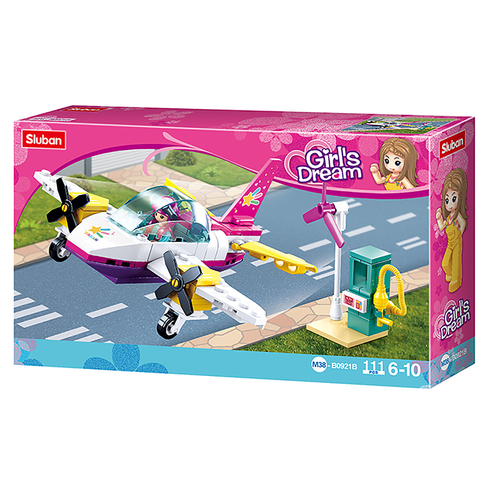 Girl's Dream Plane Building Brick Kit (111 pcs) – Texas Toy Distribution