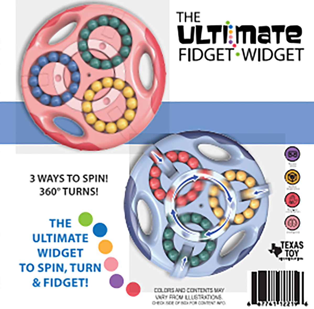 The Ultimate Fidget Widget Spinning Color Bead Match Toy – Texas Toy ...